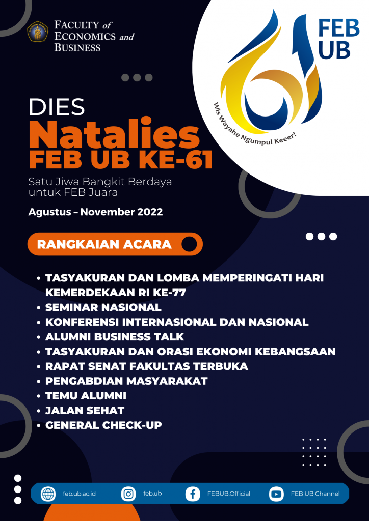 Rangkaian Acara Dies Natalies FEB UB Ke - 61 - Fakultas Ekonomi dan ...