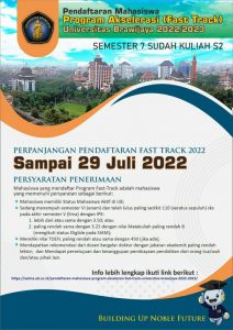 Pendaftaran Mahasiswa Program Akselerasi (Fast Track) Diperpanjang ...