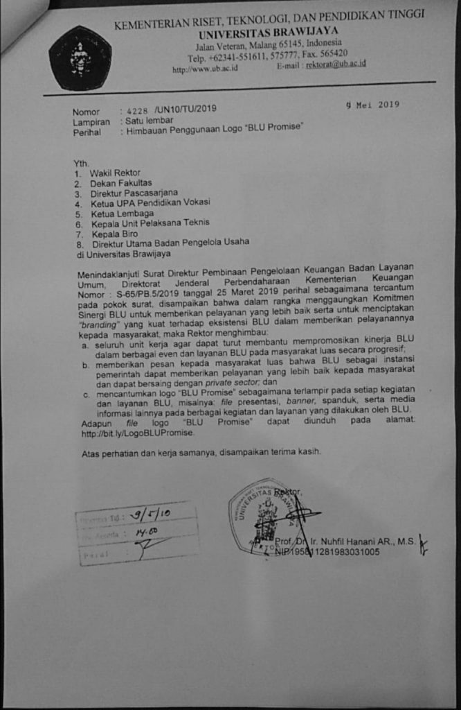 Himbauan Penggunaan Logo BLU Promise - Fakultas Ekonomi dan Bisnis ...
