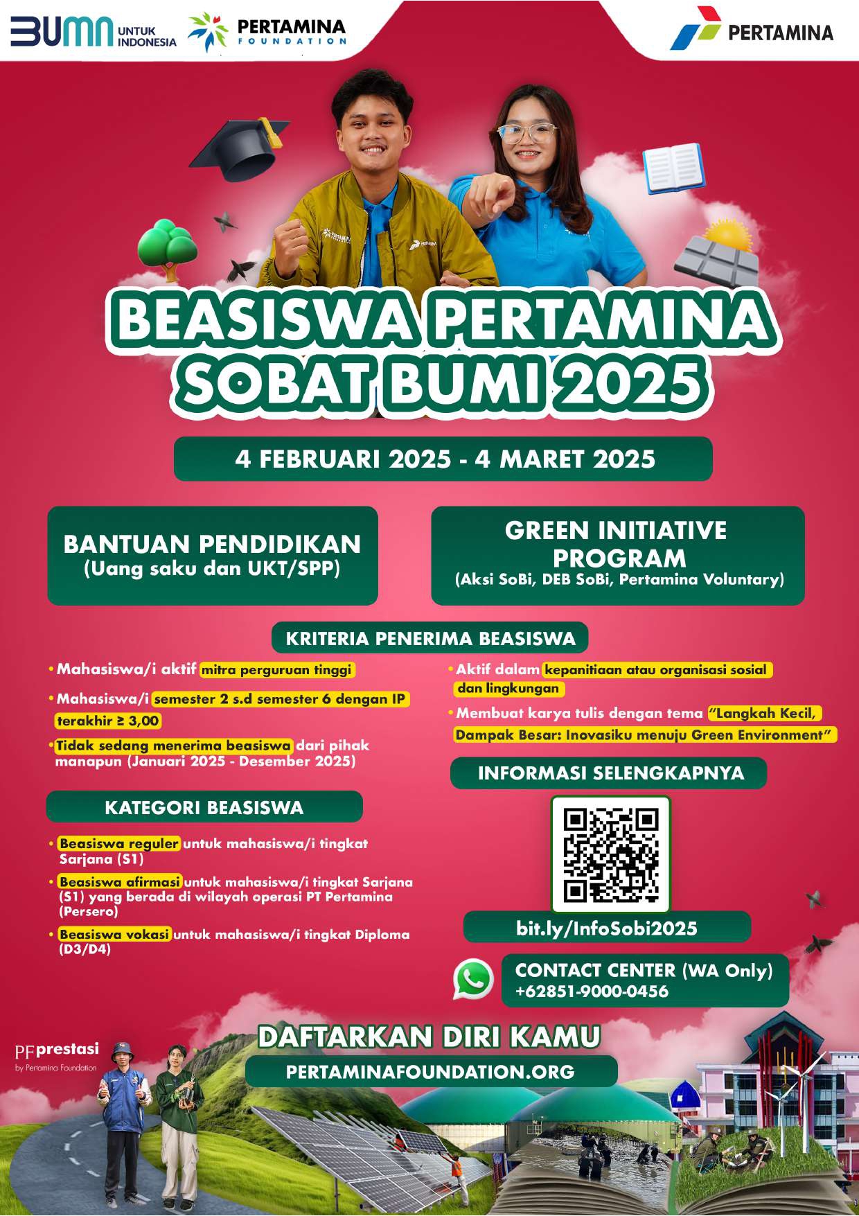 Pendaftaran Beasiswa Sobat Bumi 2025 - Fakultas Ekonomi dan Bisnis Universitas Brawijaya